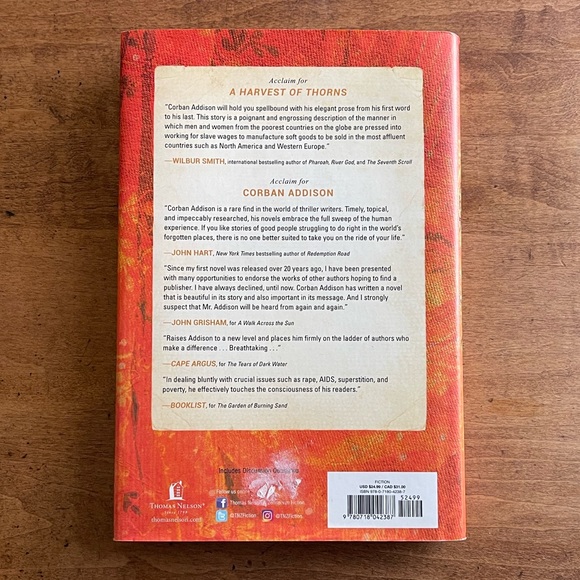 Accents | Used Hardcover Book A Harvest Of Thorns Corban Addison ...